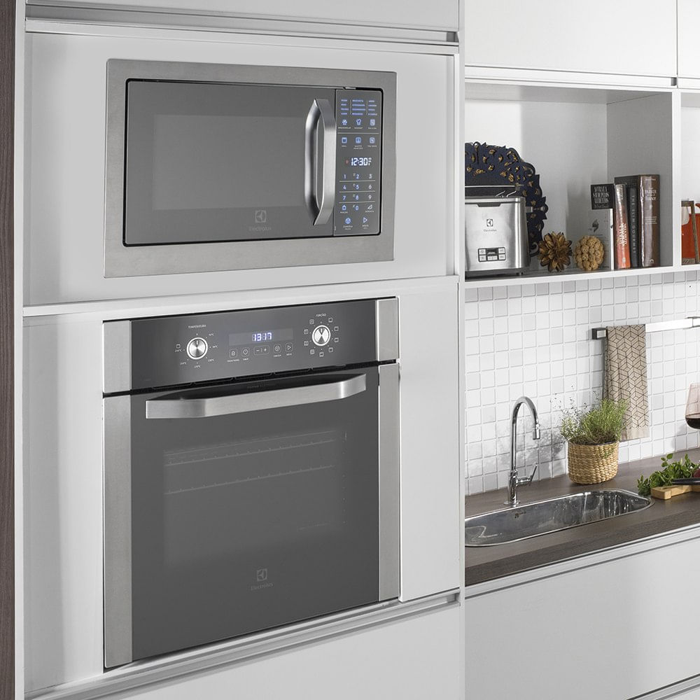 Micro-ondas de embutir espelhado 28 litros grill MB38T - Electrolux