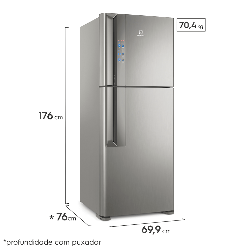 Geladeira Inox Inverter Frost Free 431 Litros IF55S - Electrolux