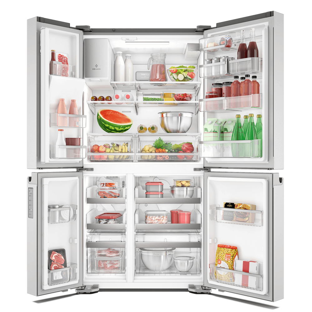 Geladeira Multidoor Inox Conectada com FlexiSpace Electrolux (DQ90X ...