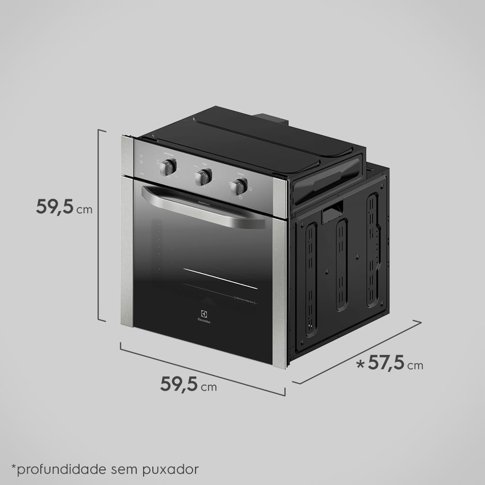 Forno Elétrico de Embutir Inox 80L OE8MX em Oferta - Electrolux
