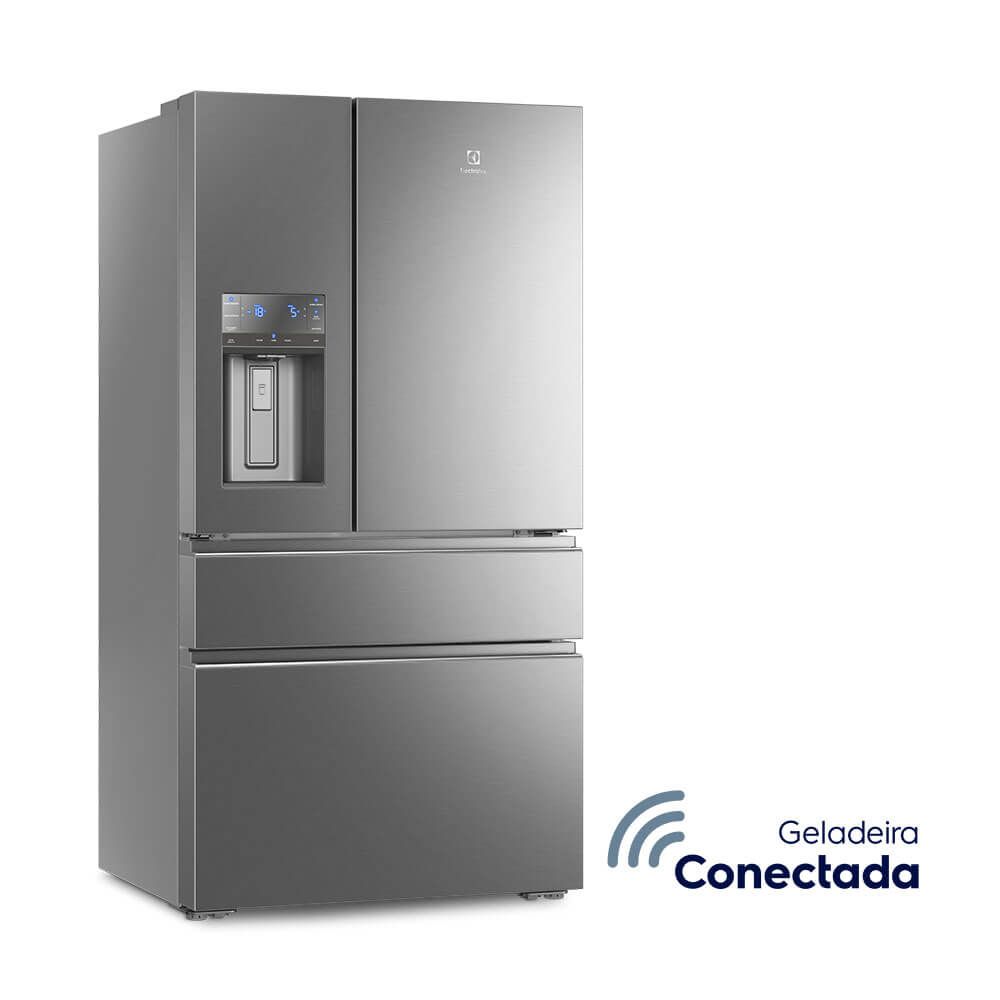 Geladeira 3 portas freench door inverse com wi-fi 540L DM91X - Electrolux