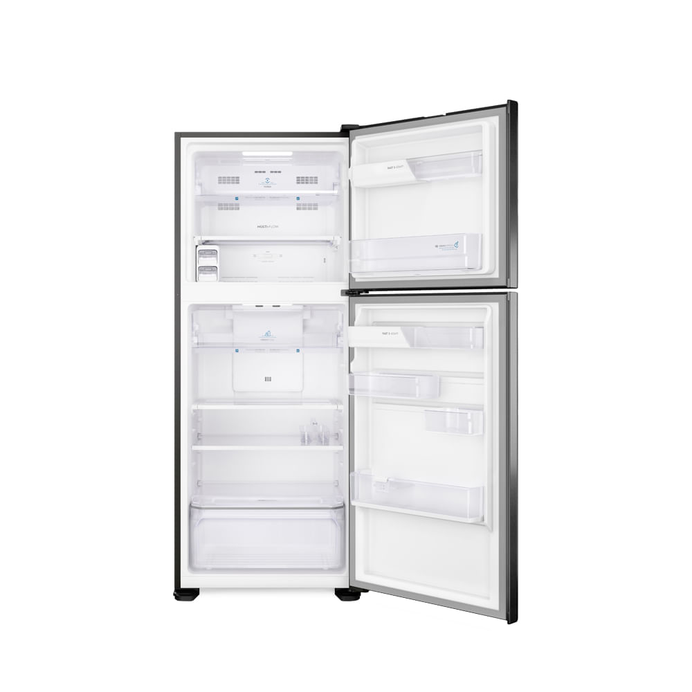 Geladeira Electrolux Top Freezer Frost Free Efficient Black Inox Look ...