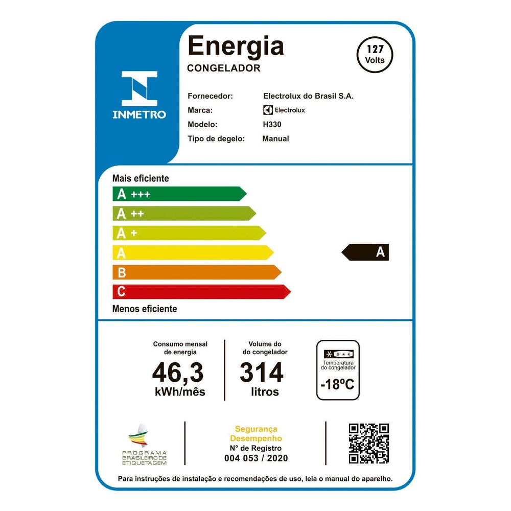 Freezer Horizontal 314L Electrolux (H330) - Electrolux